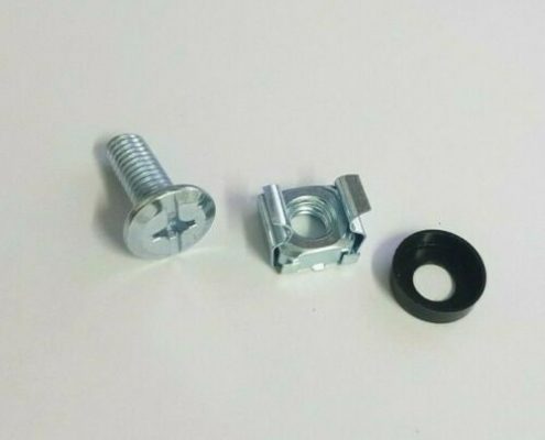 Silver M6 Thick Profile Cage Nut Screw (Pack of 50) Mount Switch Rack ...